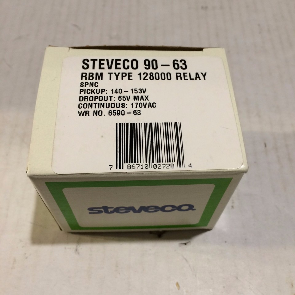 White Rodgers Steveco 90-63 Potential Relay RBM TYPE 128000 RELAY | eBay