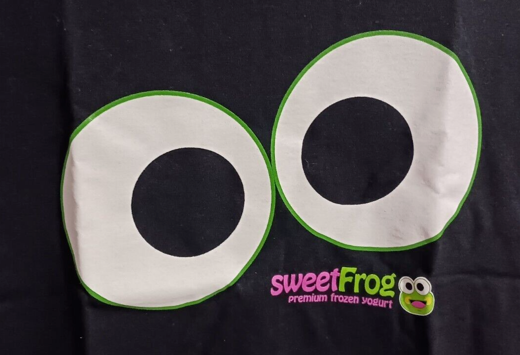 Sweet Frog Premium Frozen Yogurt Short Sleeve Youth M Black 100% Cotton ...