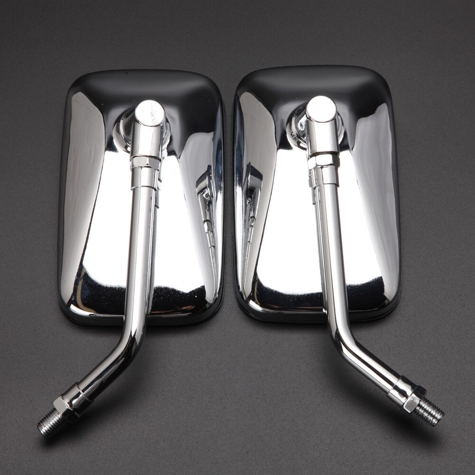 Chrome Rectangular Motorcycle Mirrors for Honda Shadow Spirit Aero ACE ...