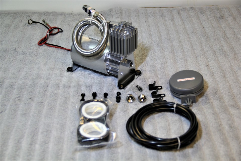 FAST AIR RIDE COMPRESSOR HARLEY SHOCKS 12V 150PSI MOTORCYCLE LOCKER ...