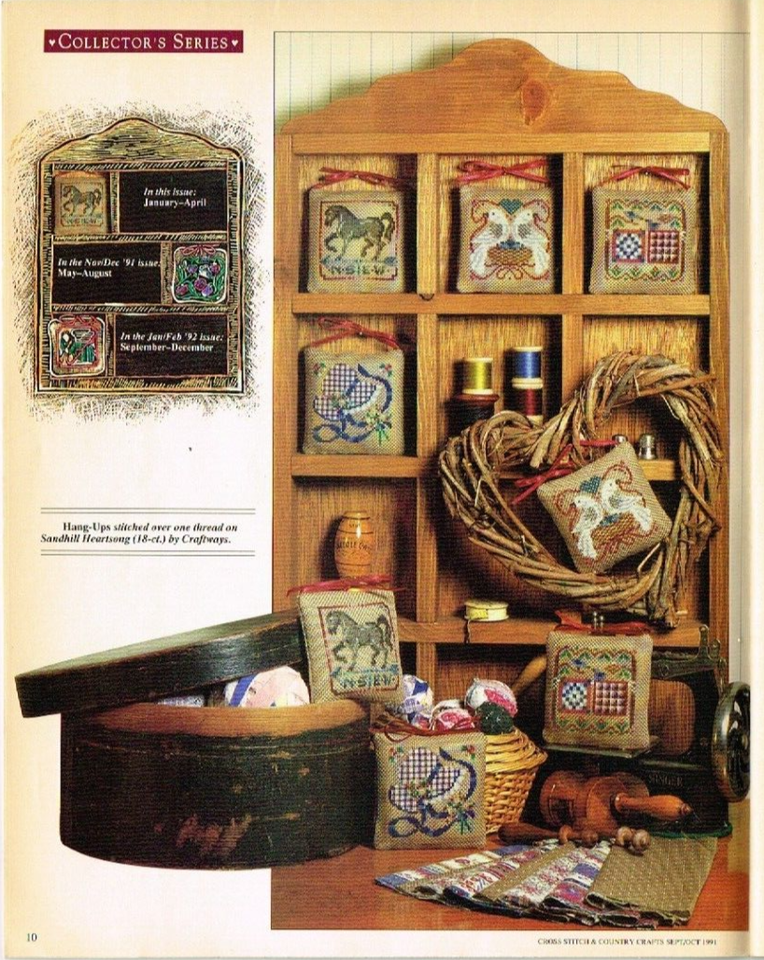 Cross Stitch Country Crafts Magazine Sept/Oct 1991 VTG Sampler Medieval ...
