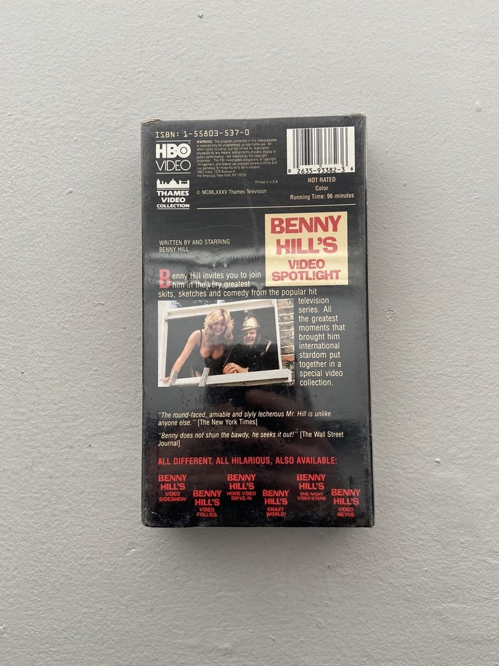 HBO Video | Benny Hill's Video Spotlight 'Sealed' VHS 26359338236| eBay