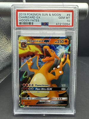 (PSA 10) Pokémon: Hidden Fates – Charizard GX #9 [Full Art] | eBay