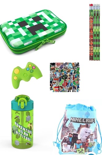 Minecraft School Supply Bundle Pencil Case Gamer Set for Boys and Girls ...