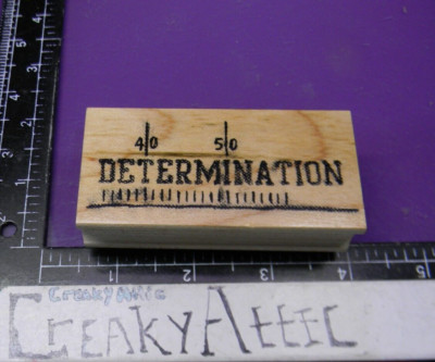 DETERMINATION MEASUREMENT TAPE TEXTURE RUBBER STAMP CLUB SCRAP 1017 ...