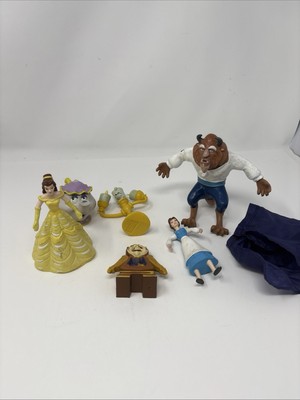 Disney Beauty and the Beast Bend Ems 5 Bendable Figures Justoys 1992 ...