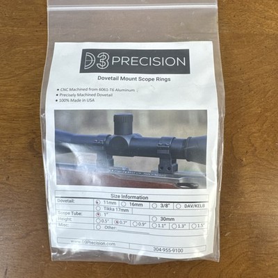 Scope Rings - 11mm Dovetail fit Anschutz , CZ 452 455 457, 1" | eBay