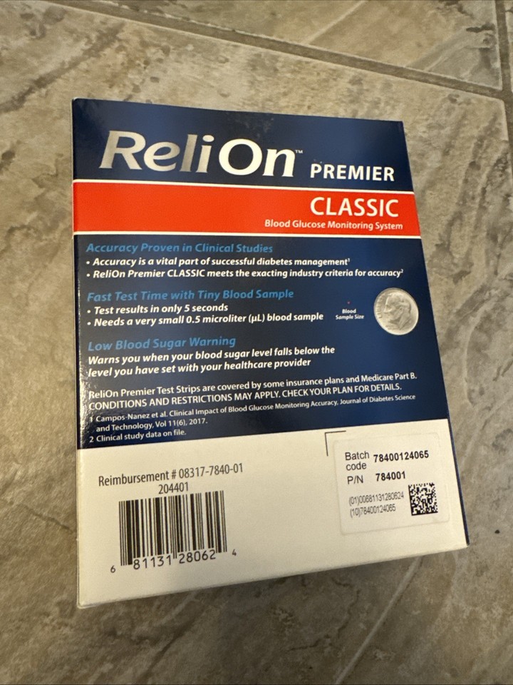ReliOn Premier Blood Glucose Monitoring System, CLASSIC - BRAND NEW ...