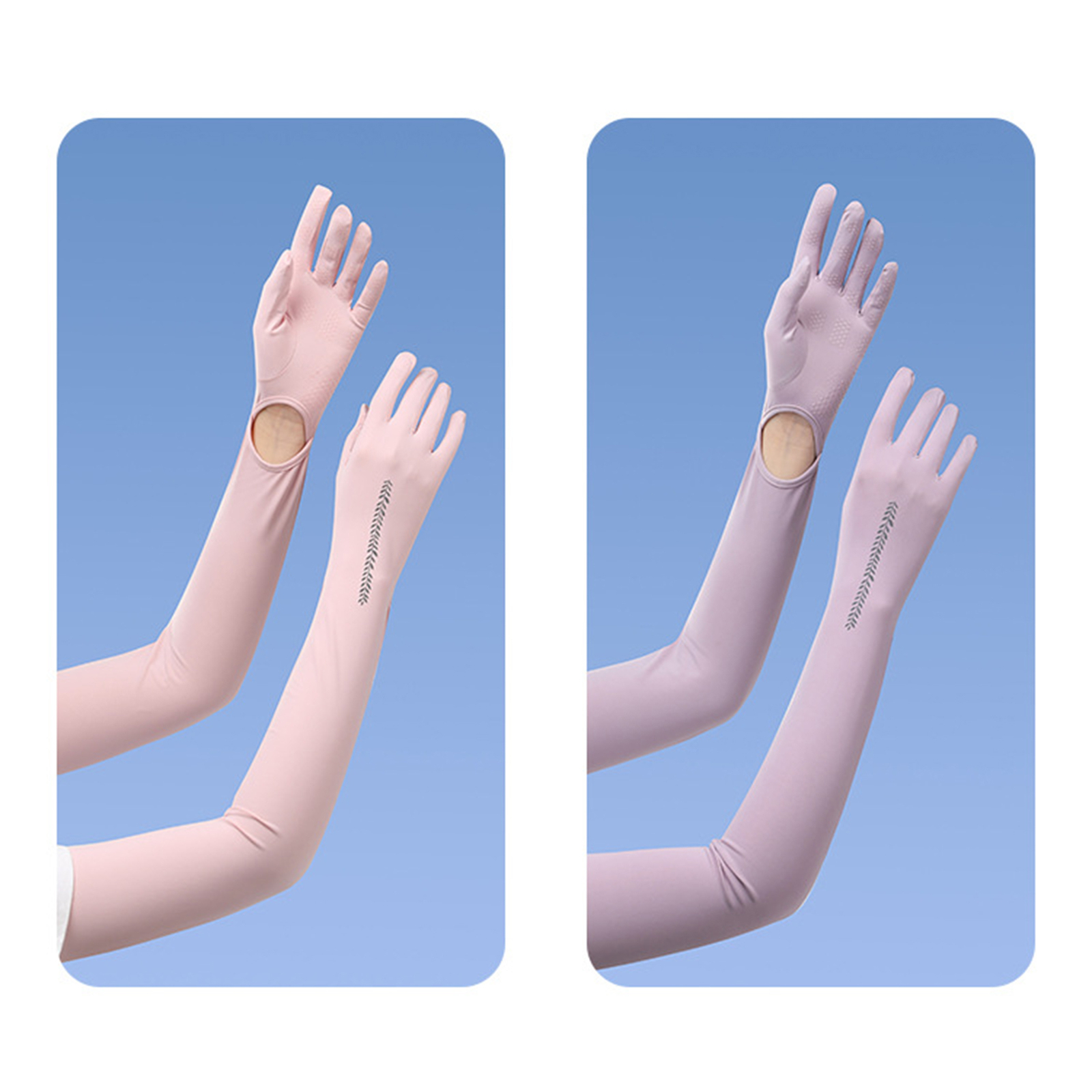 2pcs 58cm Long Arm Sleeves High Elasticity Protect Arm Women Sun Block ...