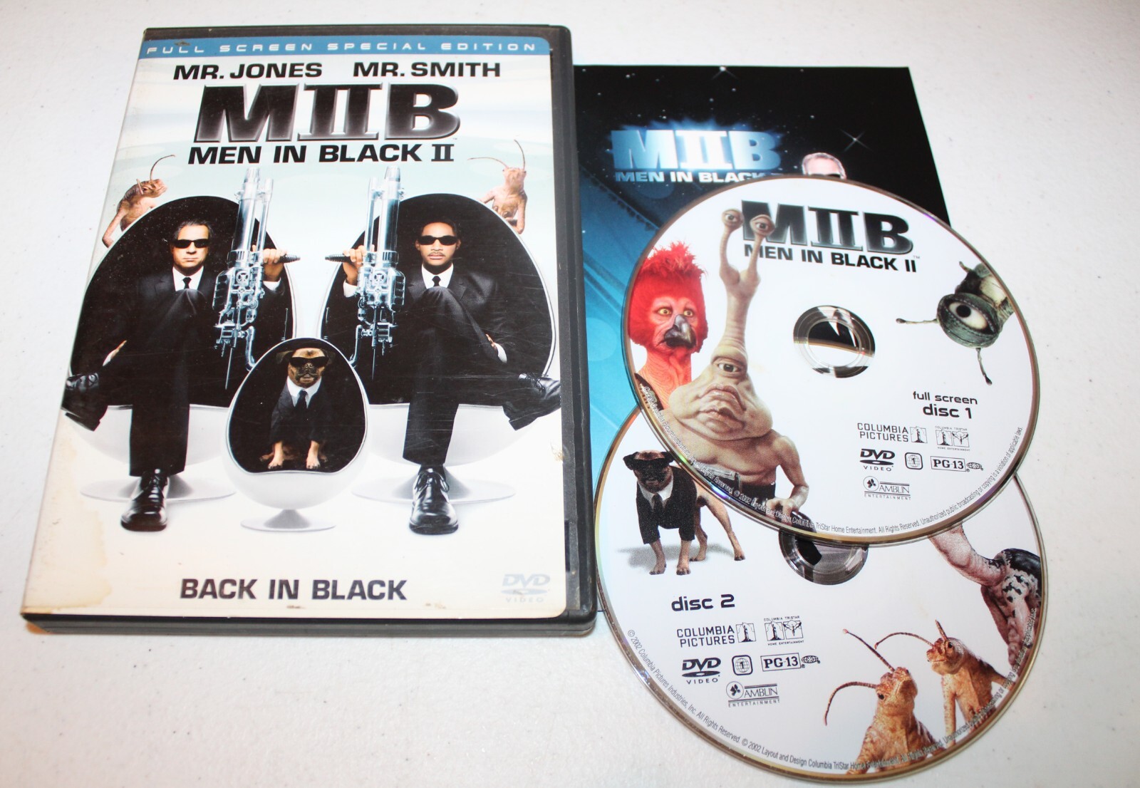 Men in Black II (DVD 2002, 2-Disc, Special Edition Full Frame) Tommy ...