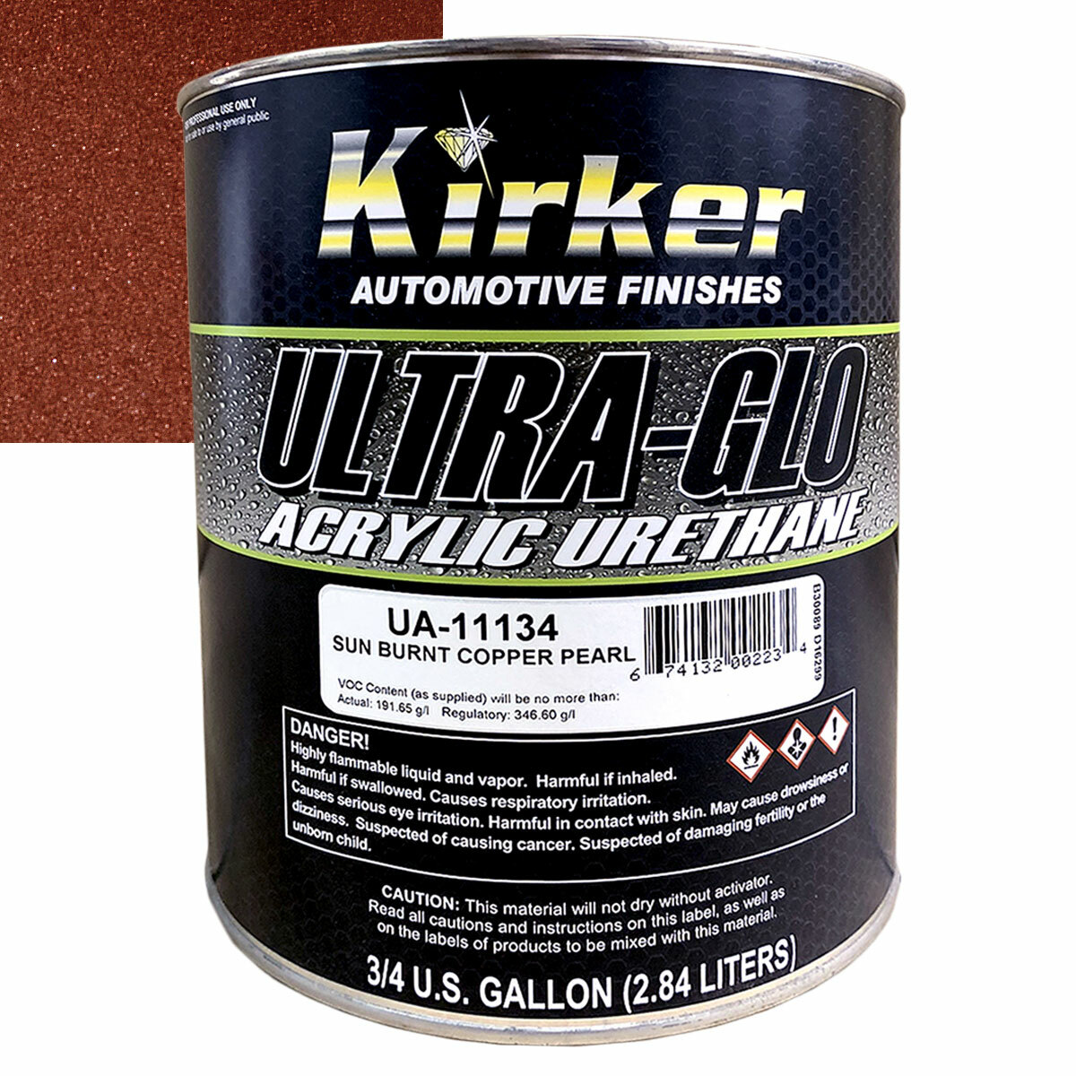 0.75 Gallon Kirker Sun Burnt Copper Pearl Acrylic Urethane Paint UA ...