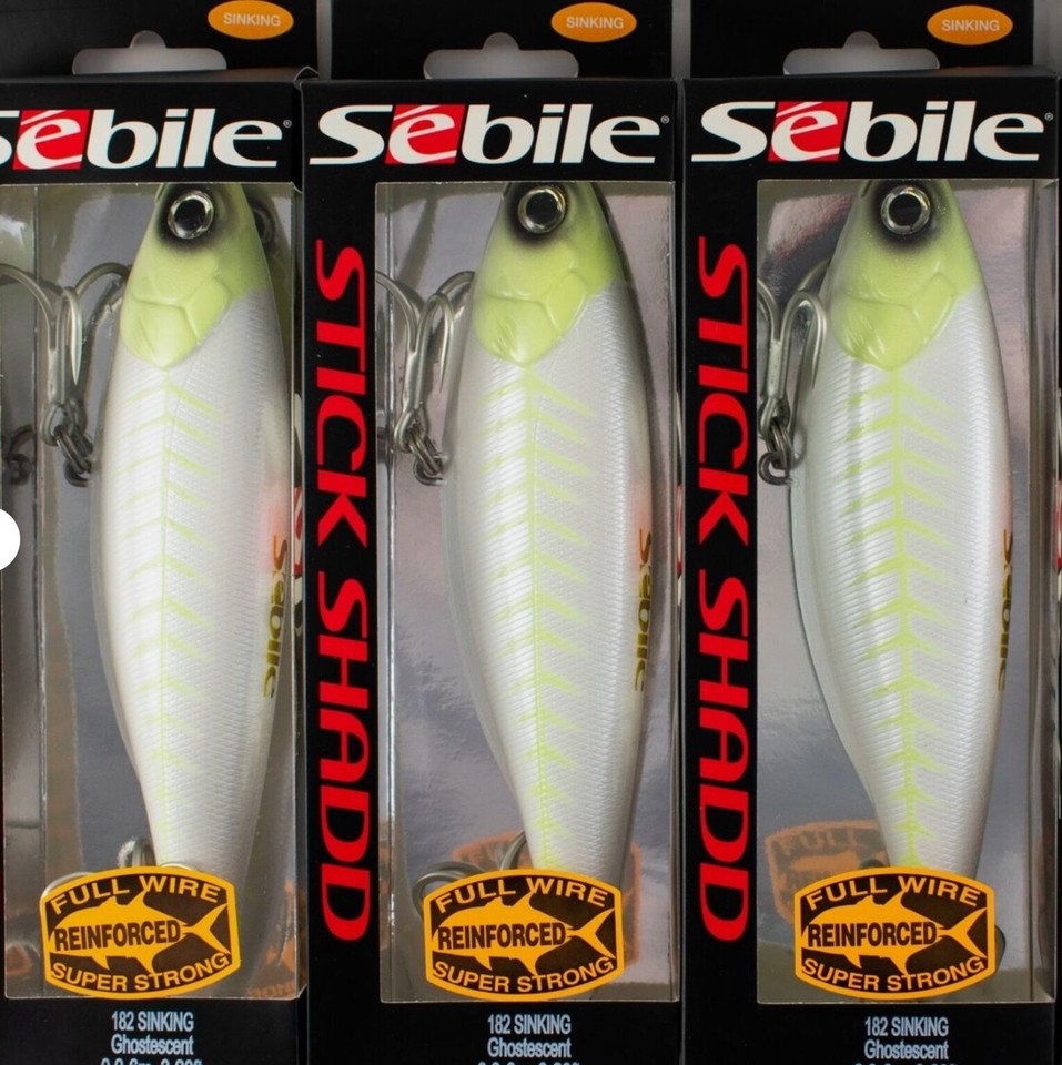 (LOT OF 3) SEBILE STICK SHADD 182 SINKING 4-3/4OZ SALTWATER LURE ...