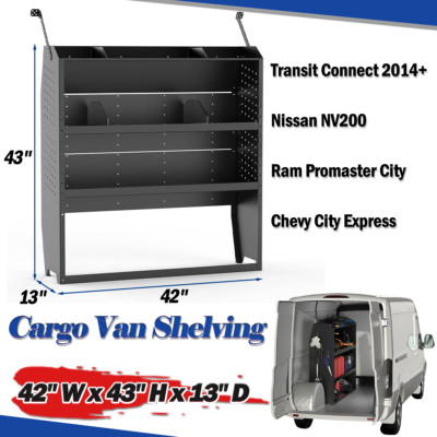42"W Van Shelving Storage for Transit Connect,Chevy City Express ...