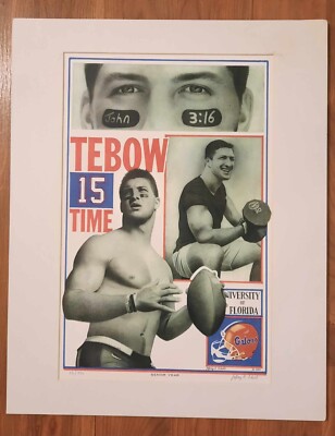 TIM TEBOW GATORS Lim Ed print by Jeffrey Eckert. Master of the Pencil ...