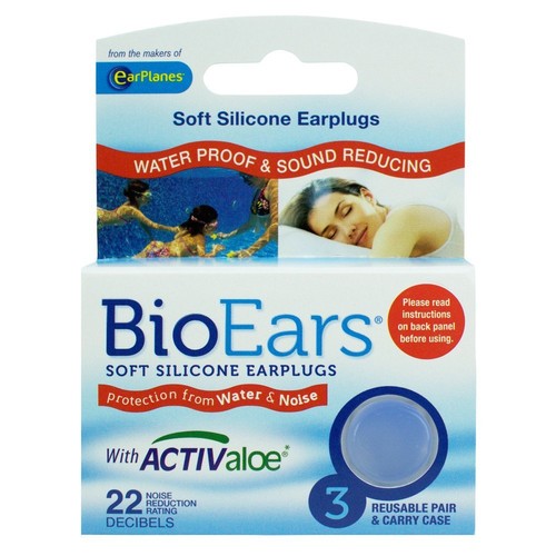 Cirrus BioEars 3 PAIR pack EARPLUGS water proof ear plugs silicon putty ...