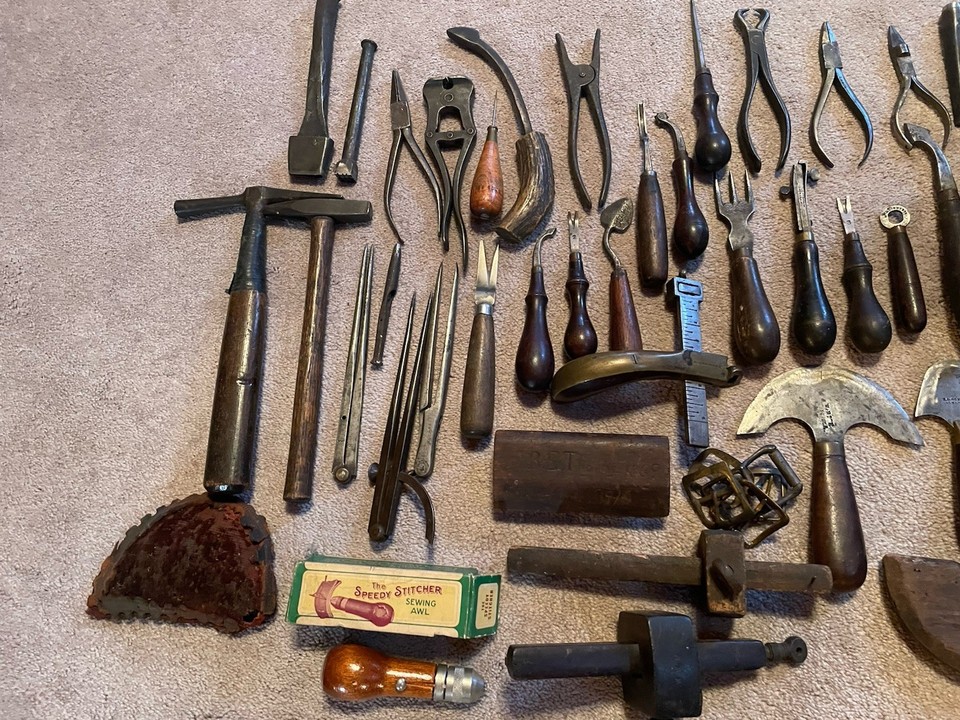 Post Civil War Saddle Maker Tools Leather 40+ Items 1869 Saddler | eBay
