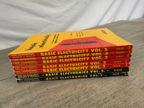 Basic Electricity & Electronics Vol. 1–5 Van Valkenburgh 1955 Set Rider Manuals | eBay
