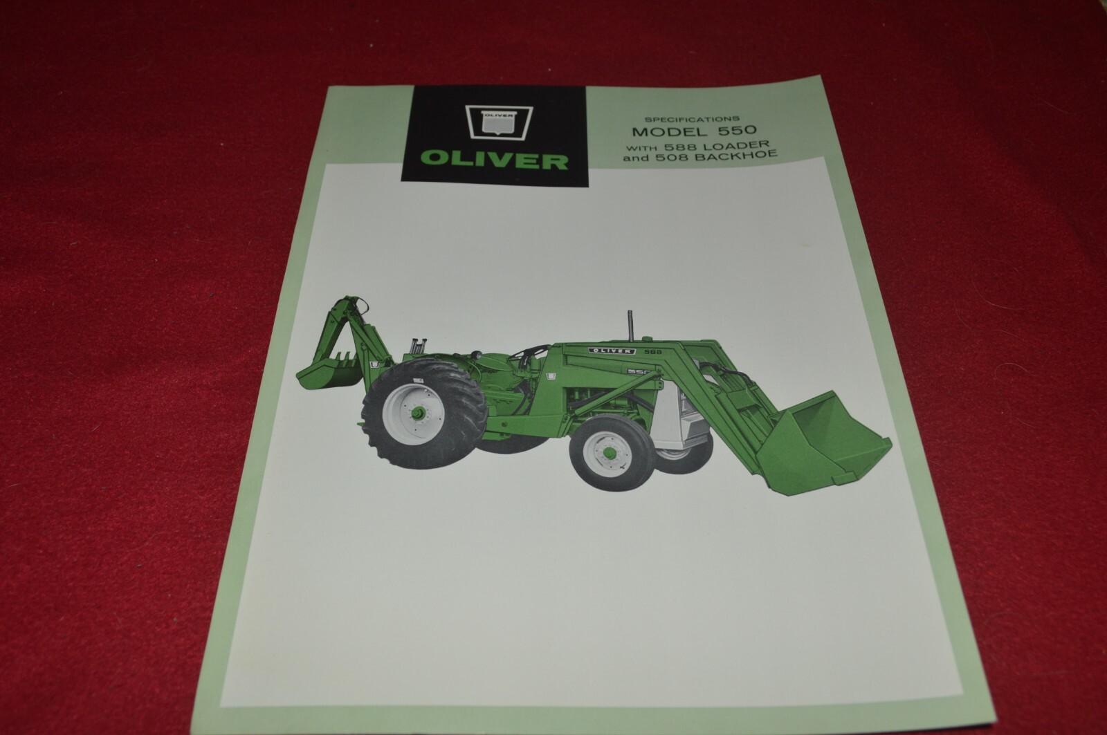 Oliver Tractor 550 Tractor 508 Loader 588 Backhoe Brochure FCCA ver2 | eBay