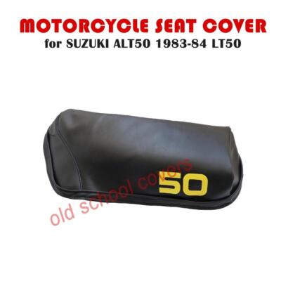 Moto Coprisedile Suzuki ALT50 193-84 LT50 Nero Con Giallo 50 | eBay