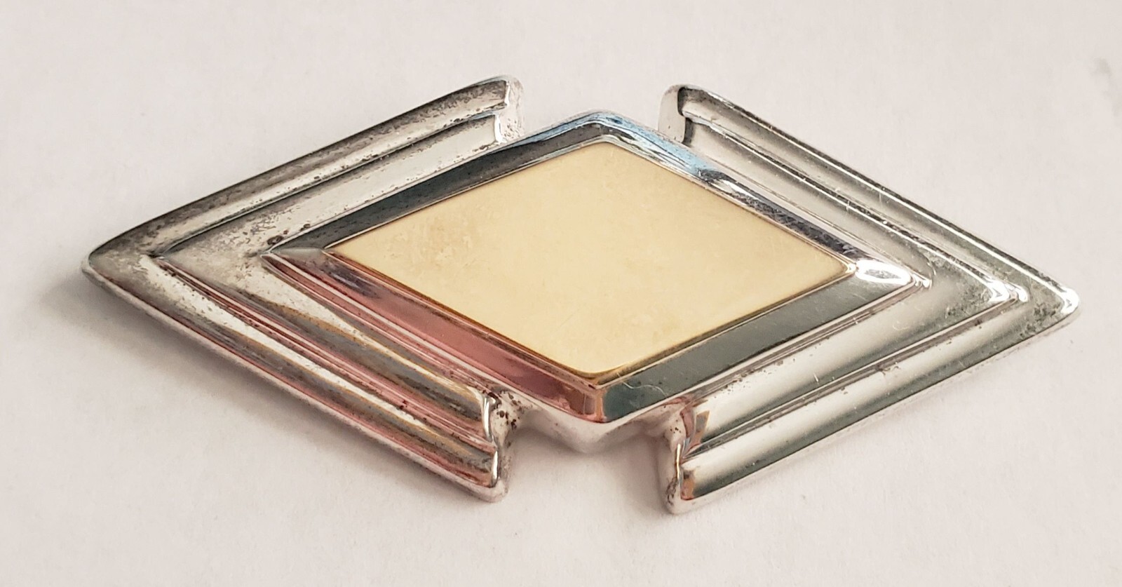 Bayanihan 18k and sterling pin brooch diamond shape - Gem