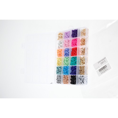 3600pcs Clay Beads 18 Color 6mm Flat Round Clay Beads Set DIY Bracelets ...