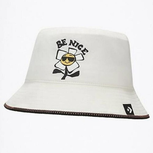 New Converse Be Nice Graphic Bucket Hat Fit Color Off-White One Size | eBay