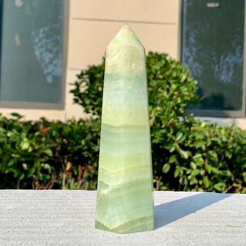 305G Natural Amazon stone obelisk Quartz Crystal amazonite tower point reiki | eBay