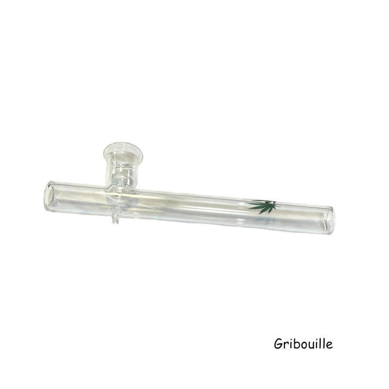 Pipe en Verre Droite Feuille Cannabis | eBay