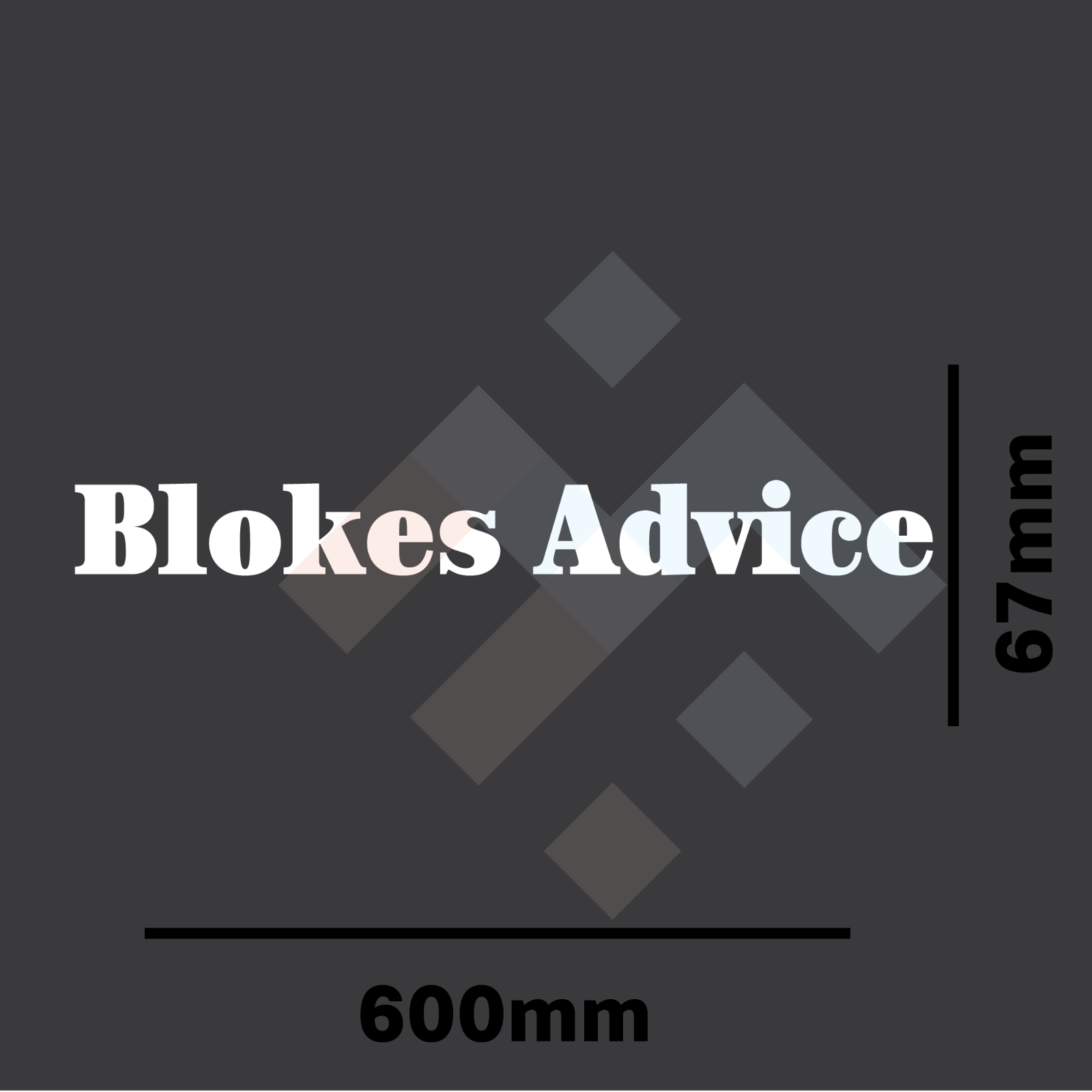 Blokes Advice Decal Sticker - Large 600mm Truck Ute 4x4 Tradie Window ...
