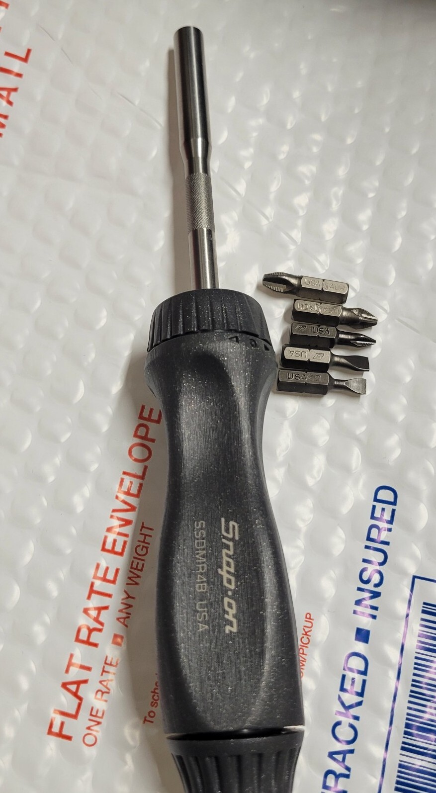 Snap-On SSDMR4B Ratcheting Screwdriver with 5 Bits for sale online | eBay