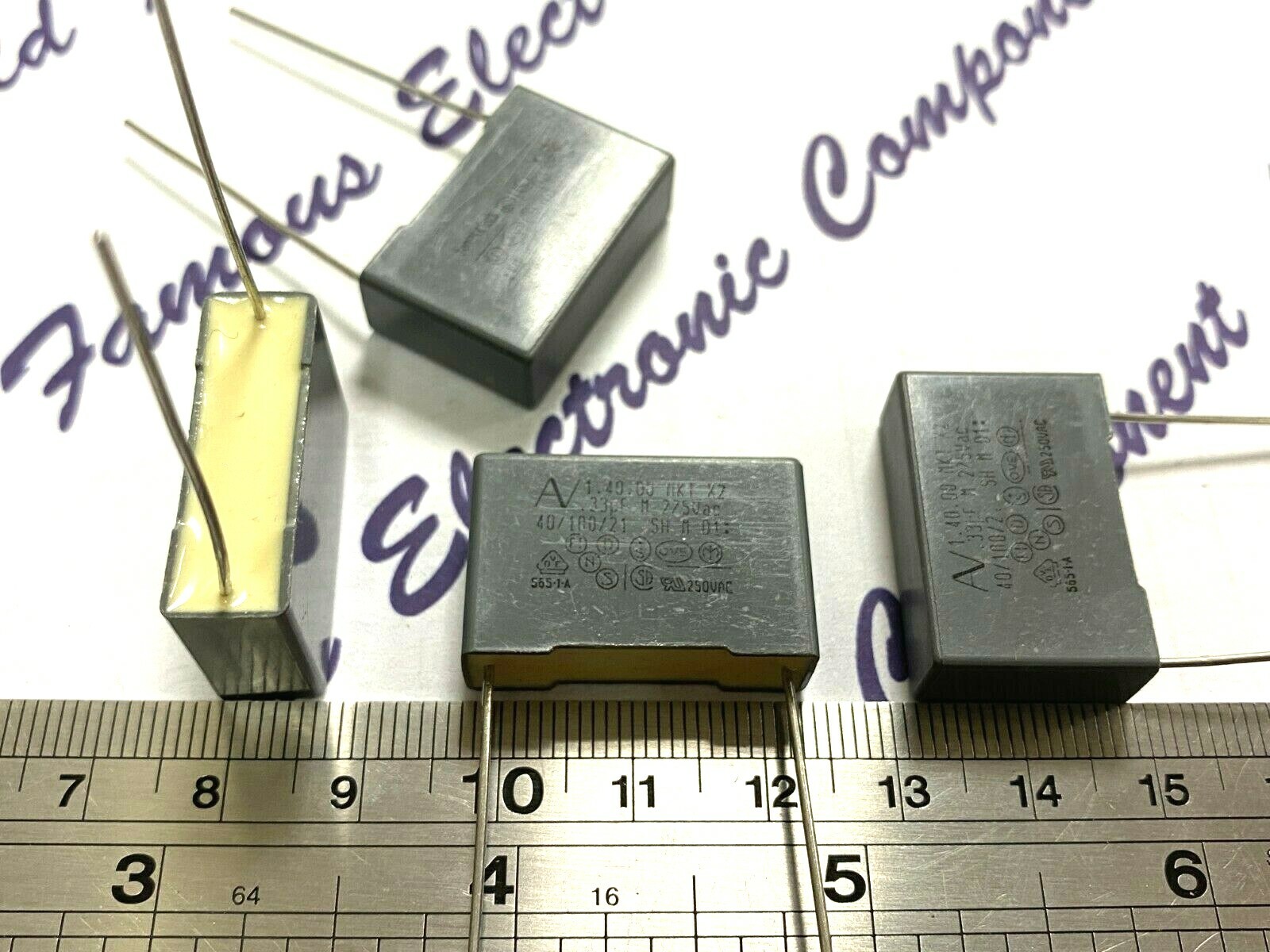 6pcs - ARCOTRONICS MKT X2 0.33uF 275Vac 20% pitch:22.5mm Capacitor 1.40 ...