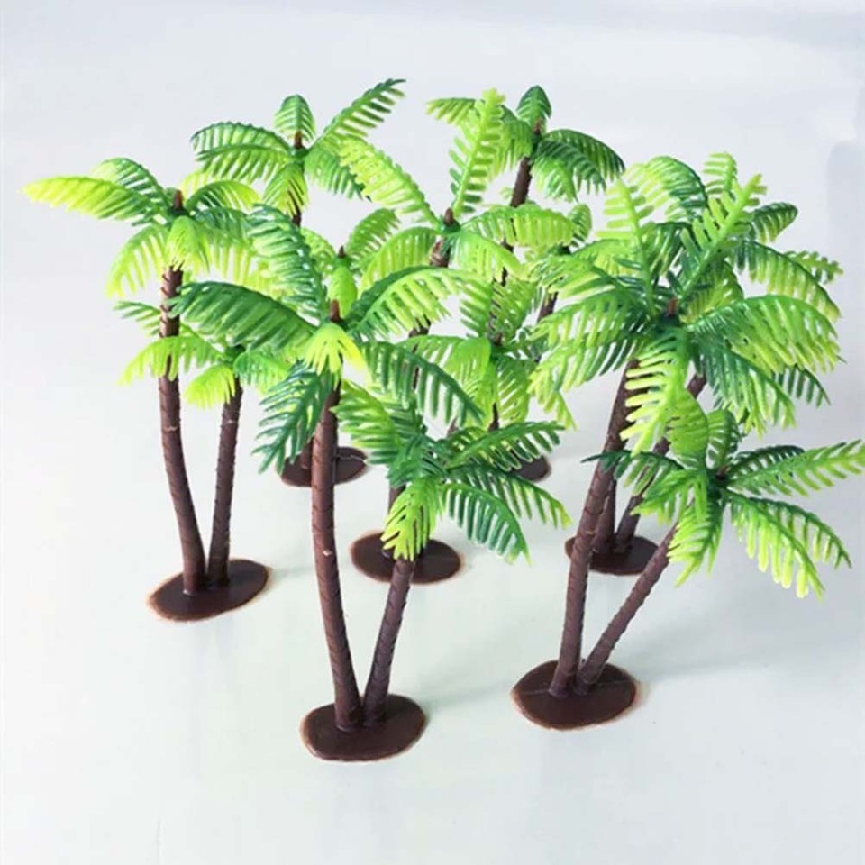 24 Pcs Mini Coconut Tree Decor Model Trees Miniature Palm Tropical ...
