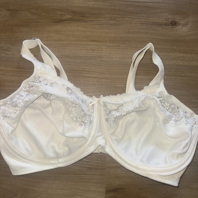 Vintage Lilyette 418 Satin Minimizer Bra Satin Lace Underwire Womens ...