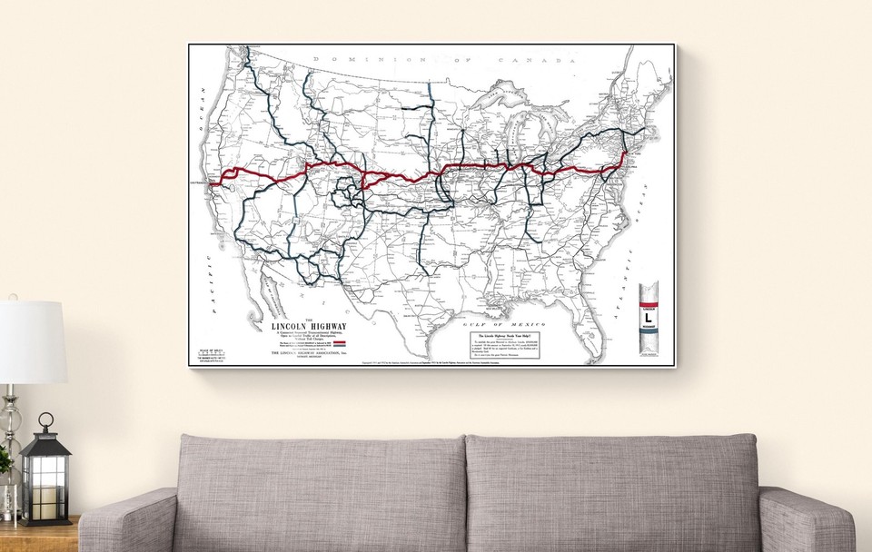 1913 Map of the Lincoln Highway – First U.S. Transcontinental ...