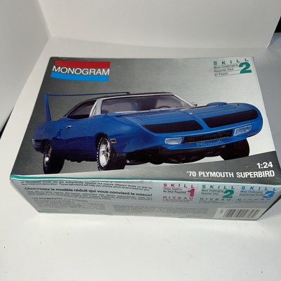 Open Box Complete, Monogram 2758, '70 Plymouth Superbird Model Kit, 1/ ...