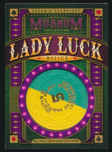 2022 Goodwin Champions Lady Luck Casino Chip Relic #MCL-9 B Dunes $5 ...