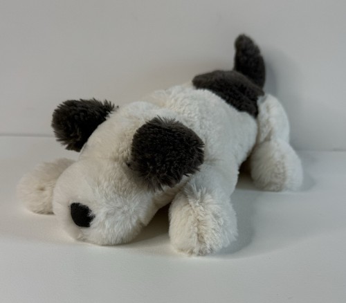 Jellycat Dashing Dog Plush Stuffed Toy Ivory Gray Spots 12" Laying Soft ...