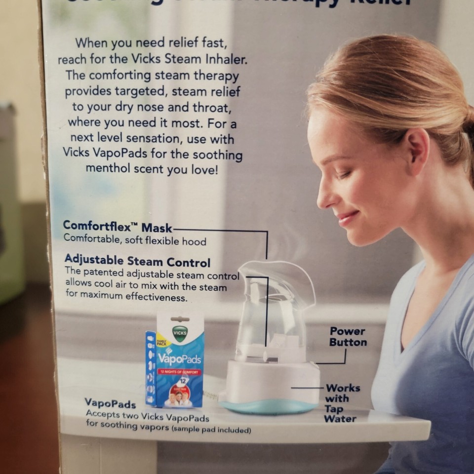 Vicks Steam Inhaler Personal Therapy for Sinus Allergy Relief New in ...