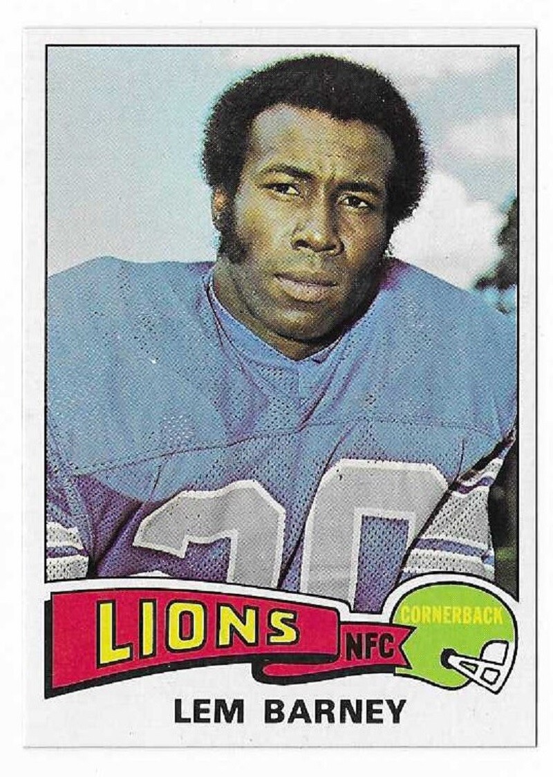 LEM BARNEY 1975 Topps Football # 365 Detroit Lions HOF NM - MT | eBay