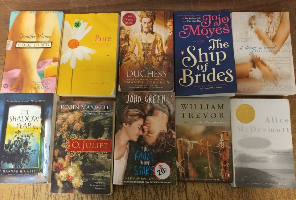 Lot of 100 Large Trade Literature Fiction Paperback BestSeller UNSORTED ...