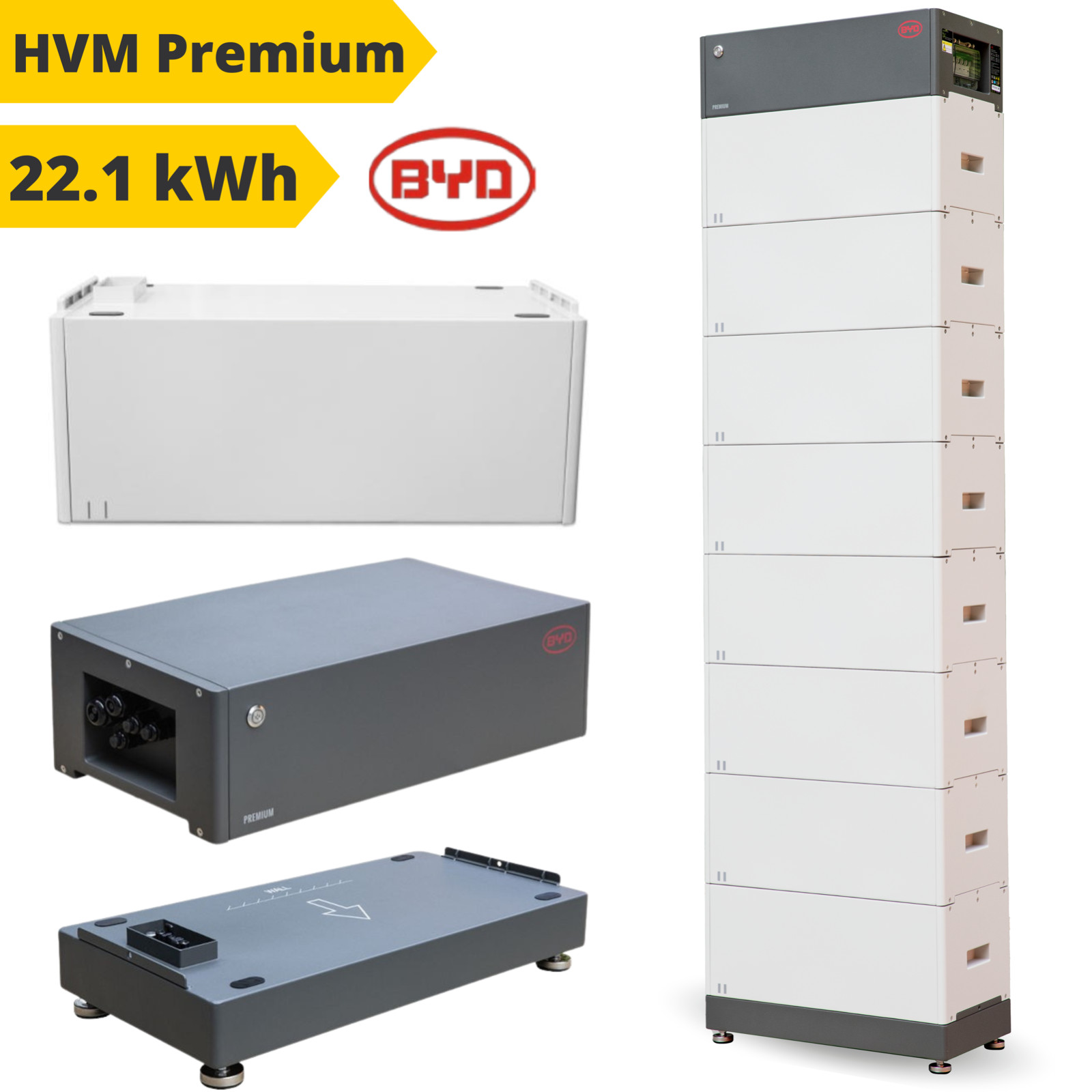 BYD Batteriespeicher B-Box Premium HVM 22.1 kWh Speicherpaket Solar ...