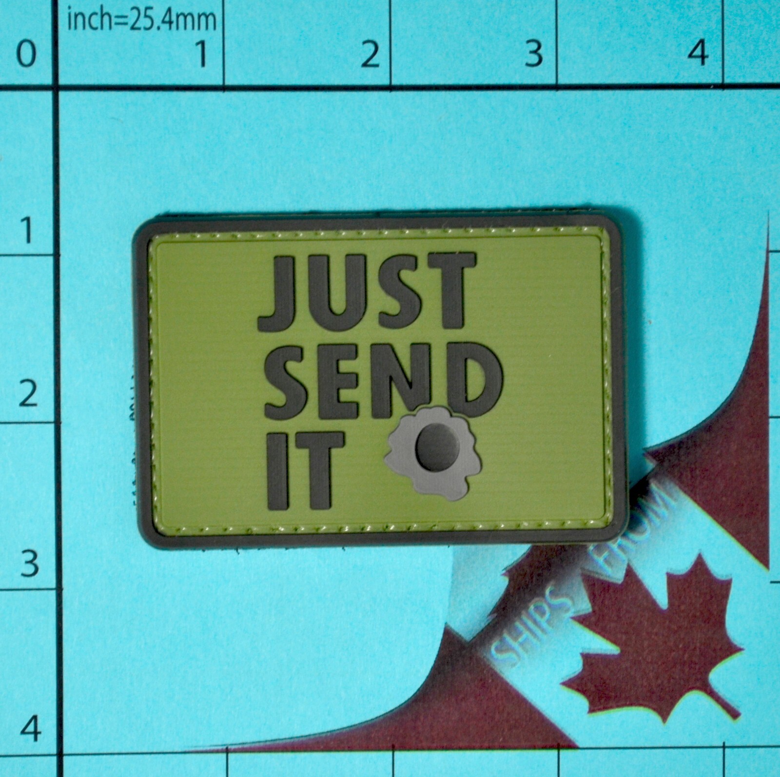 JUST SEND IT Patch Tactical Army Morale Gun Hook Badge Funny Do it Risk ...