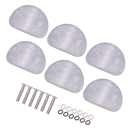 6 Pcs White Guitar Tuning Pegs Keys Button Tuners Machine Heads ...