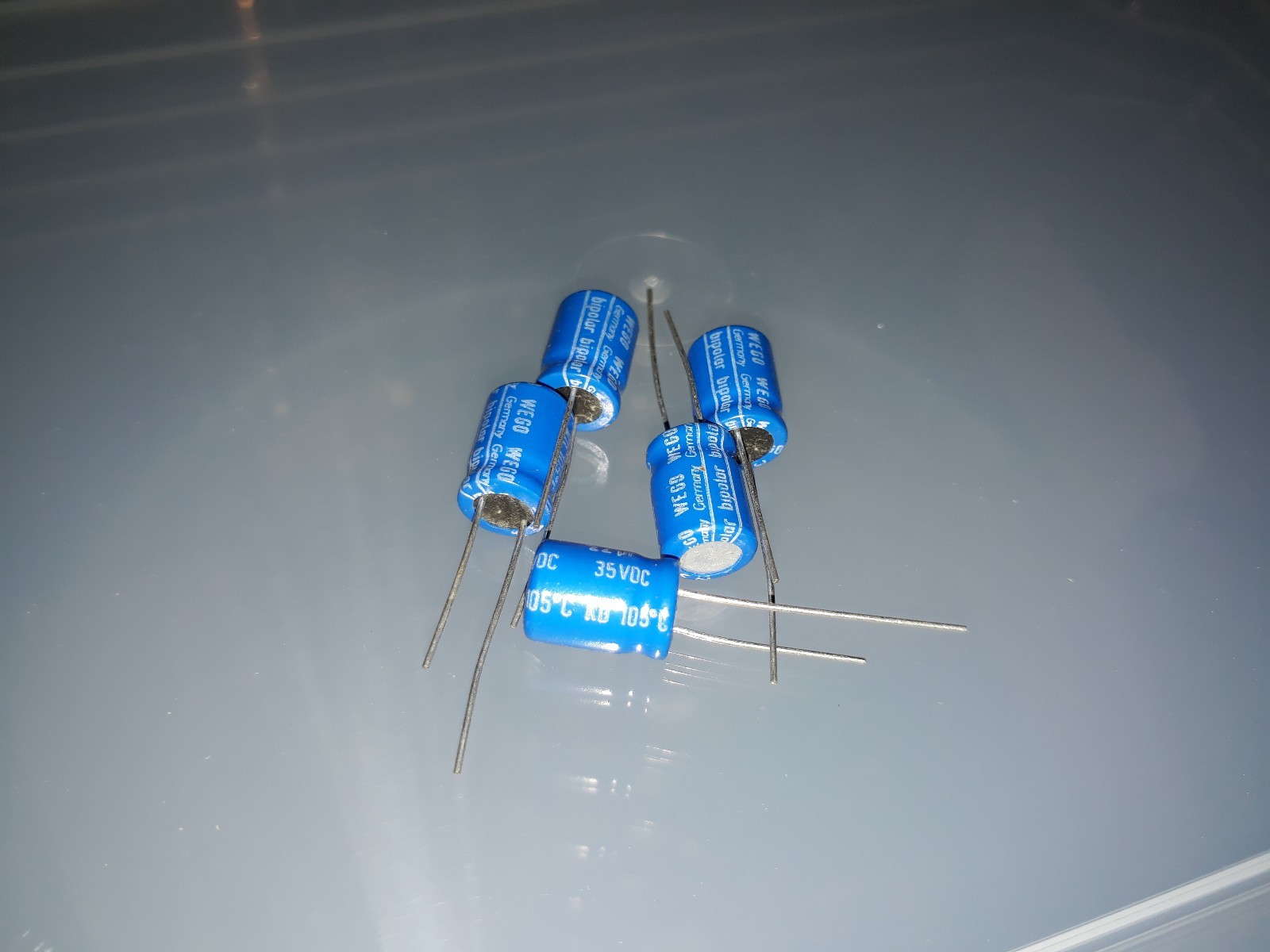 5pcs NOS GERMANY WEGO EKSU BIPOLAR 22UF 35V Tube amp CAPS FOR NAIM ...