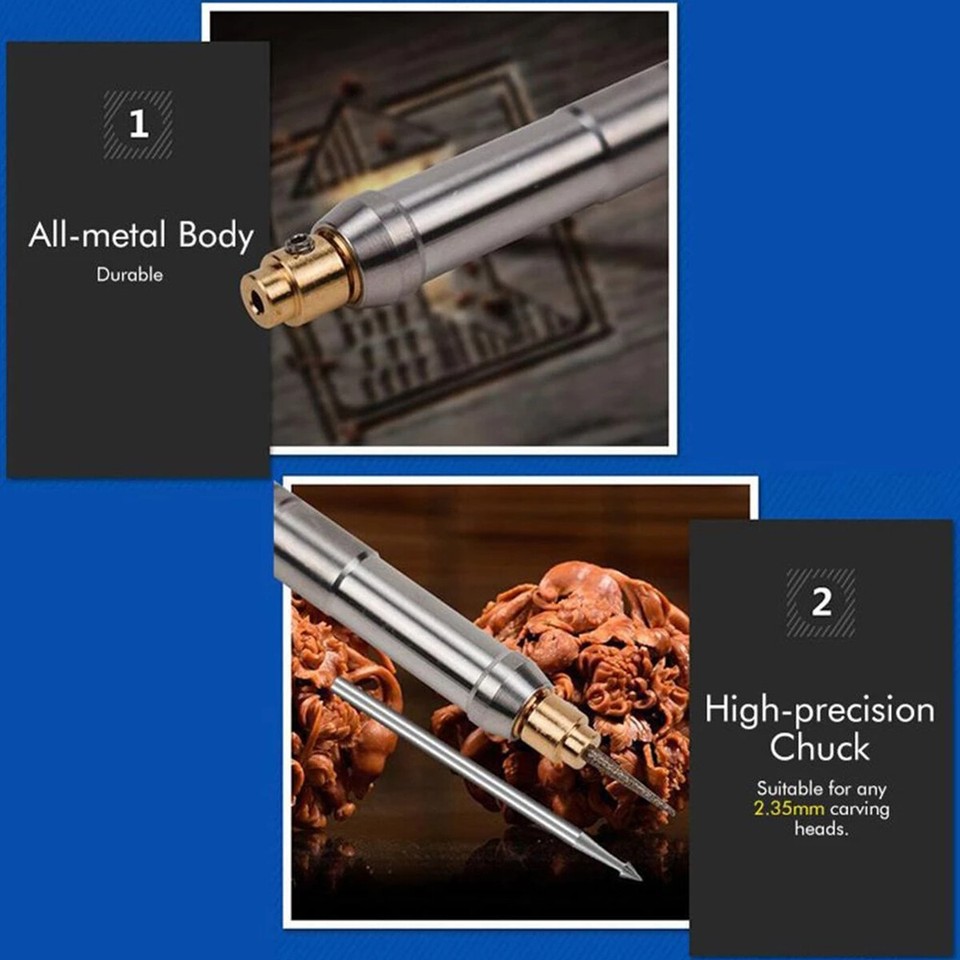 Electric Micro Engraver Pen Engraving Tool Mini DIY Metal Glass Ceramic ...