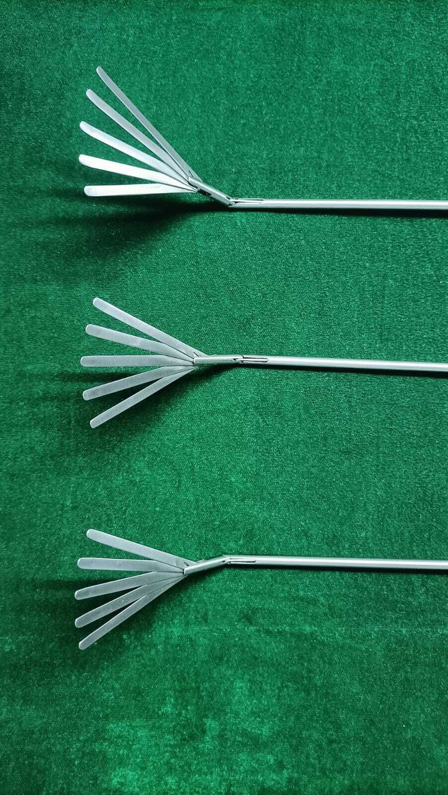 3pc Laparoscopic Fan Retractor 5 Blades Articulation 5mm Reusable ...