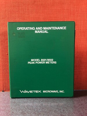 Manuals & Books - Wavetek Model