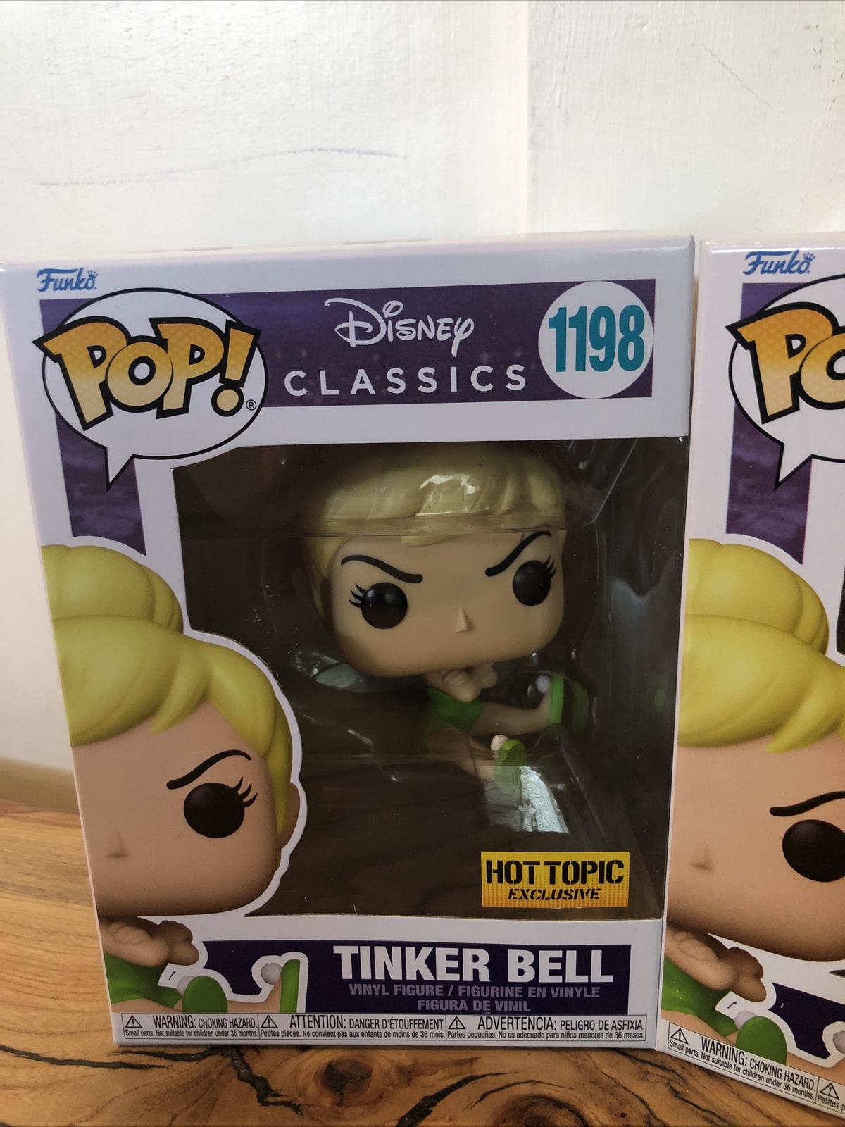 Funko Pop Tinker Bell Chase & Common Hot Topic Exclusive New Ready To ...