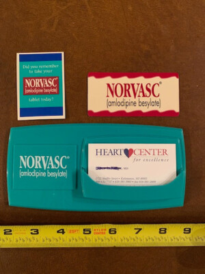 Drug Rep large Magnetic Norvasc business card holder and 2 Norvasc ...