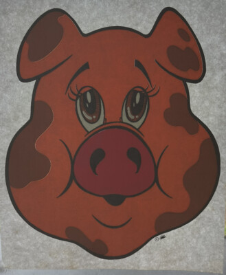 VTG Pig Heat Transfer Iron On Animal Farm Oink Piglet Piggy | eBay